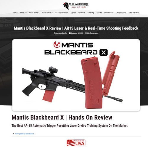 Review zu MANTIS Blackbeard X von The Warrior Solution – MantisX.de